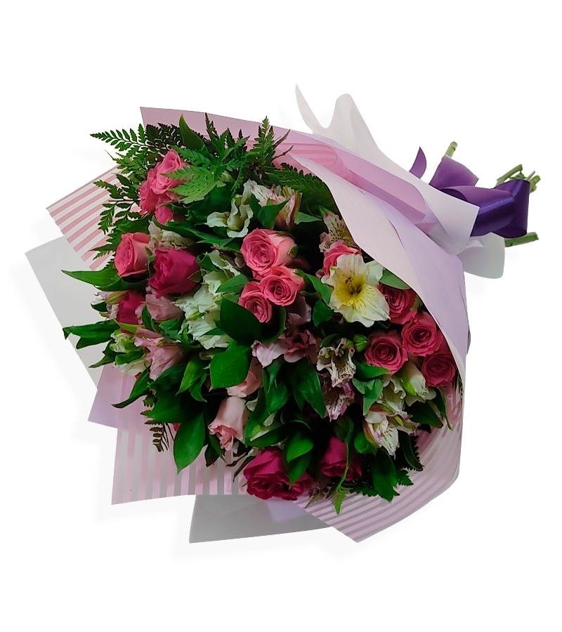 Ramo de mini rosas y alstroemerias - FLOREVENT