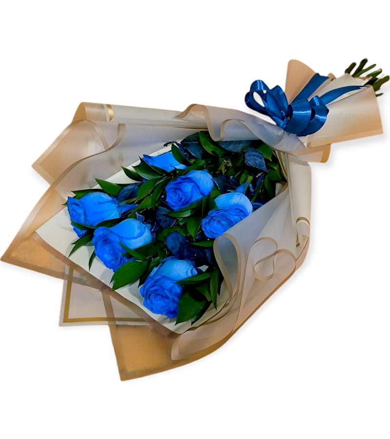 Ramo de 6 rosas azules - FLOREVENT